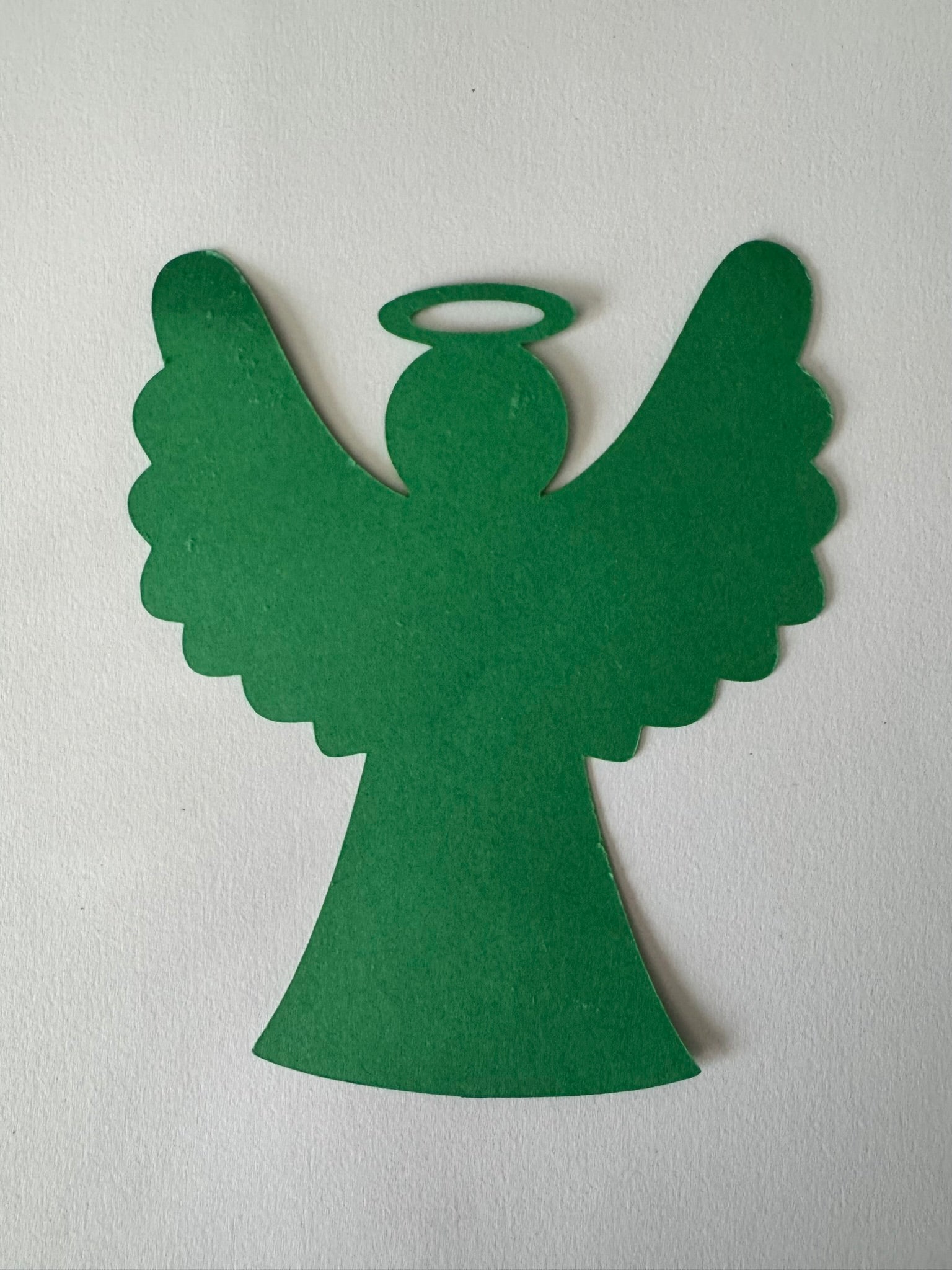 20 Green Paper Angel Die Cut 5 Inch Angel Tag Christmas Crafts Angel D ...